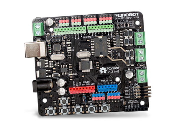 RoMeo All-in-One Arduino-Based Robot Boards - DFRobot | Mouser