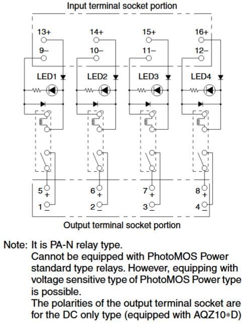 RT-3 Unit Relay 4-Point Terminals - Panasonic | Mouser