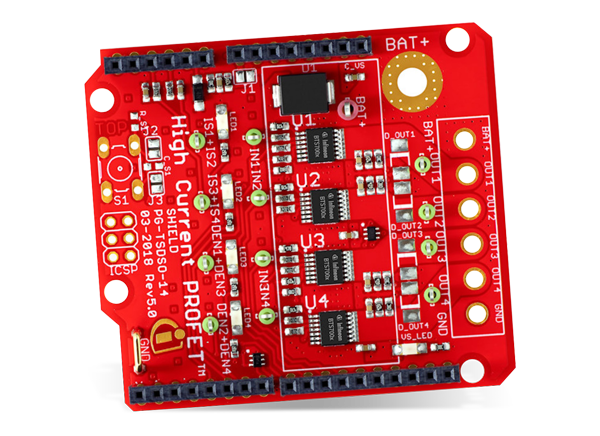SHIELD_BTS7008-1EPP Arduino Shield - Infineon Technologies | Mouser