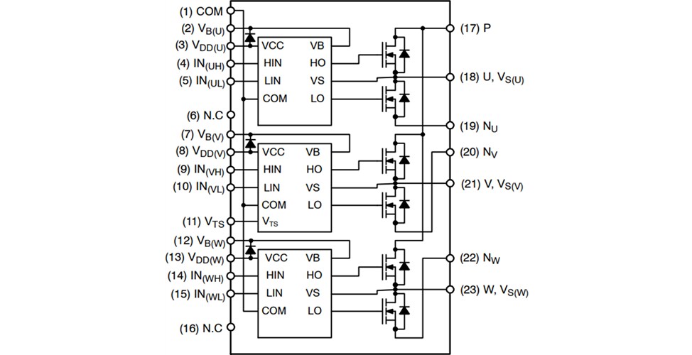 FSB50250B & FSB50250BS Motion SPM® 5 Modules - onsemi | Mouser