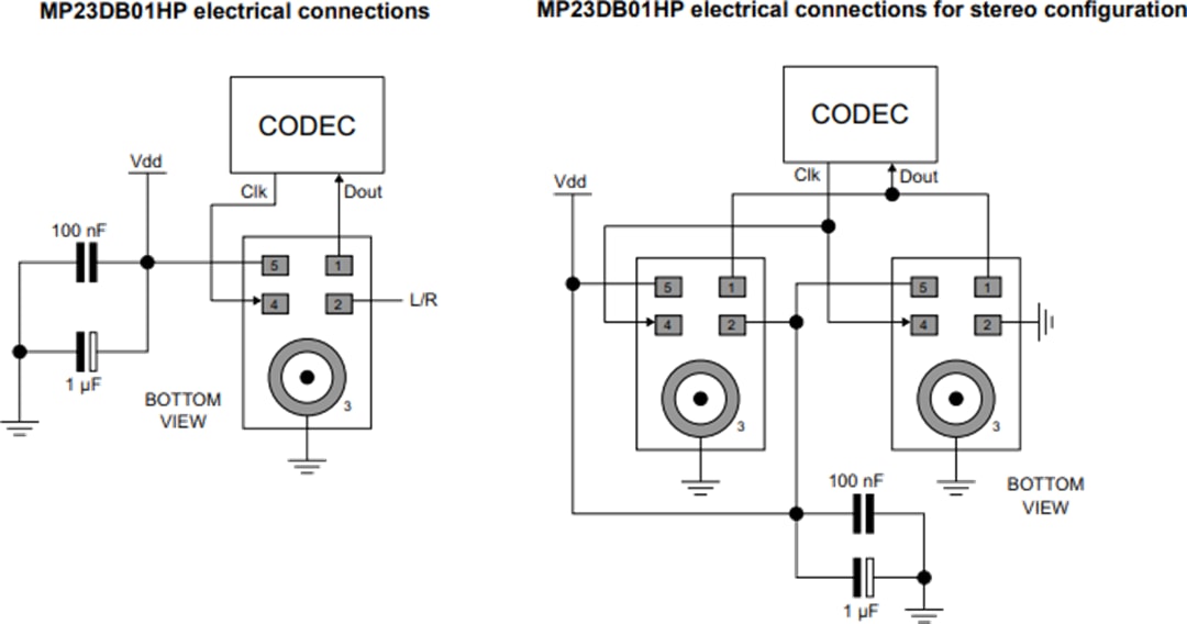 MP23DB01HP Digital MEMS Microphone - STMicro | Mouser