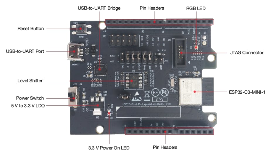 ESP32-C3-AWS-ExpressLink Module & Dev Board - Espressif Systems | Mouser