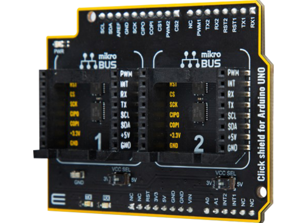 MIKROE-5739 Click Shield for Arduino UNO - Mikroe | Mouser