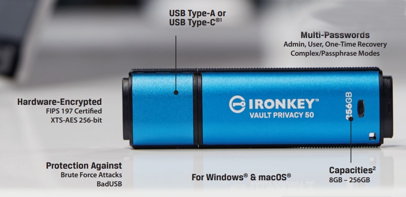 IronKey External SSDs, Premium Drives, & Keypads - Kingston | Mouser