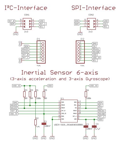 Wsen Eval 6 Axis Imu Sensor Evaluation Board Würth Mouser